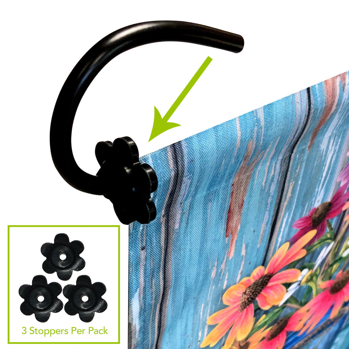 Briarwood Lane Floral Design Garden Flag Stand Rubber Stoppers ...